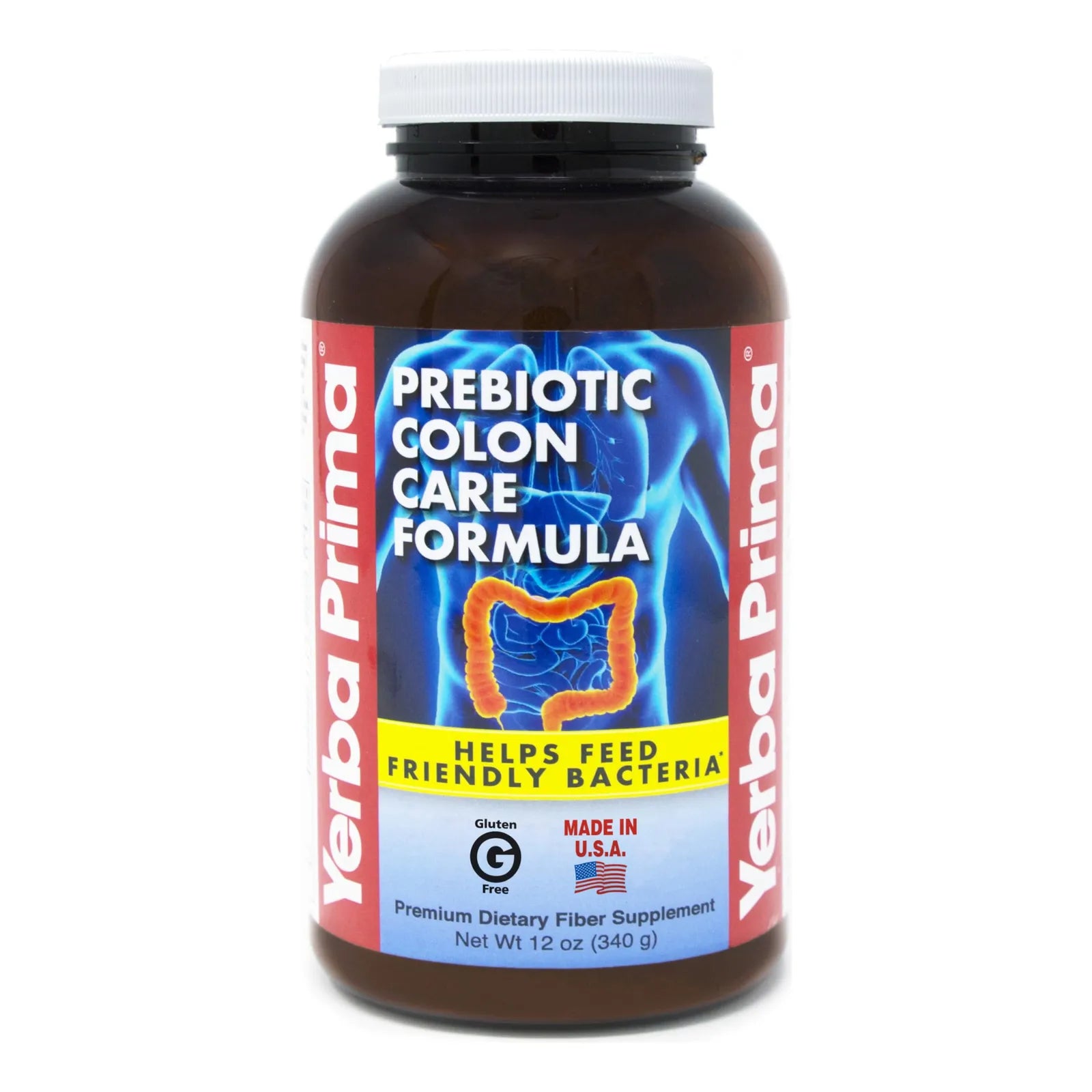Fórmula Prebiótica En Polvo Para Colon 340g Fibra Psyllium FOS Sin Glu ...