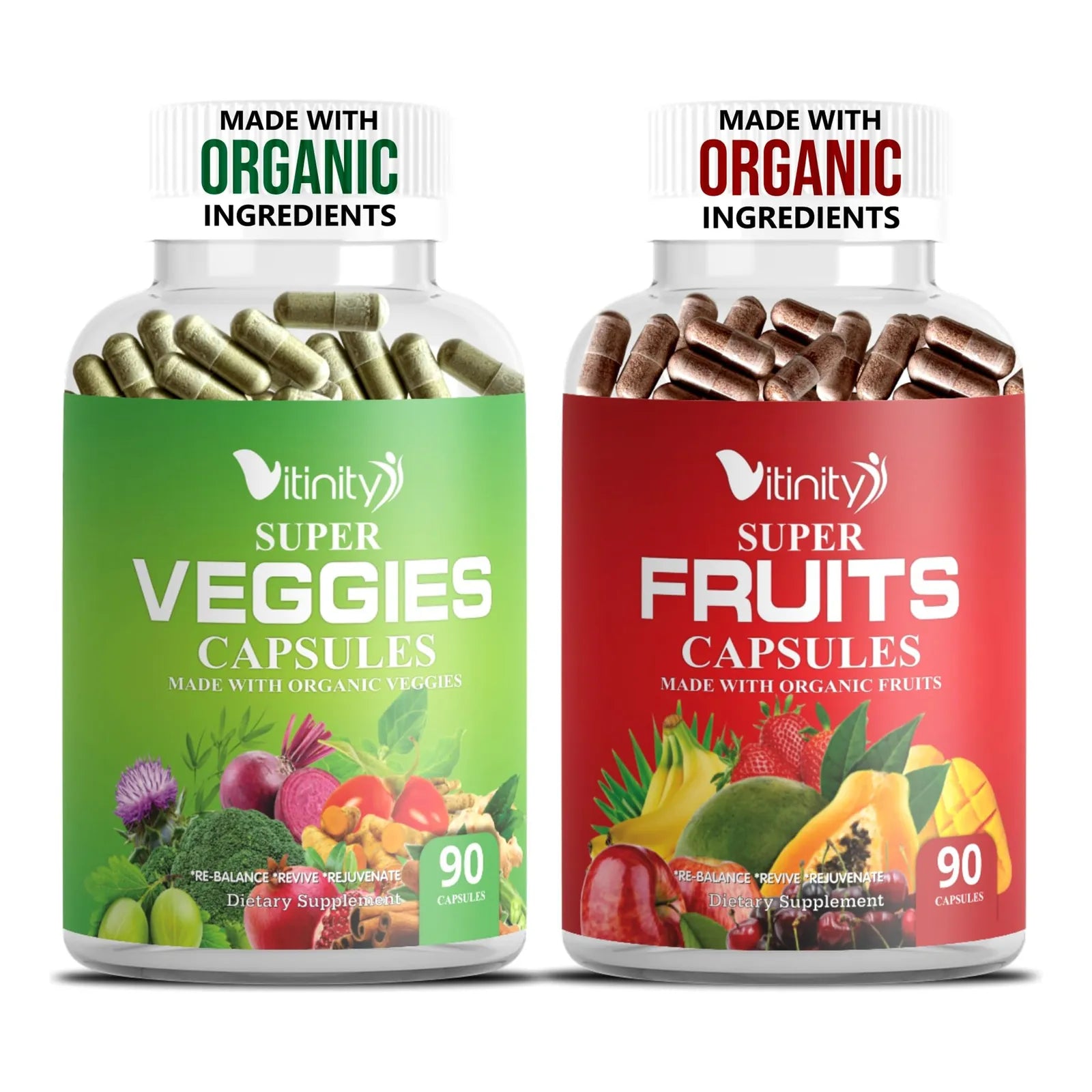 Capsulas De Frutas Y Verduras Organicas Superfood Suplemento Nutritivo ...