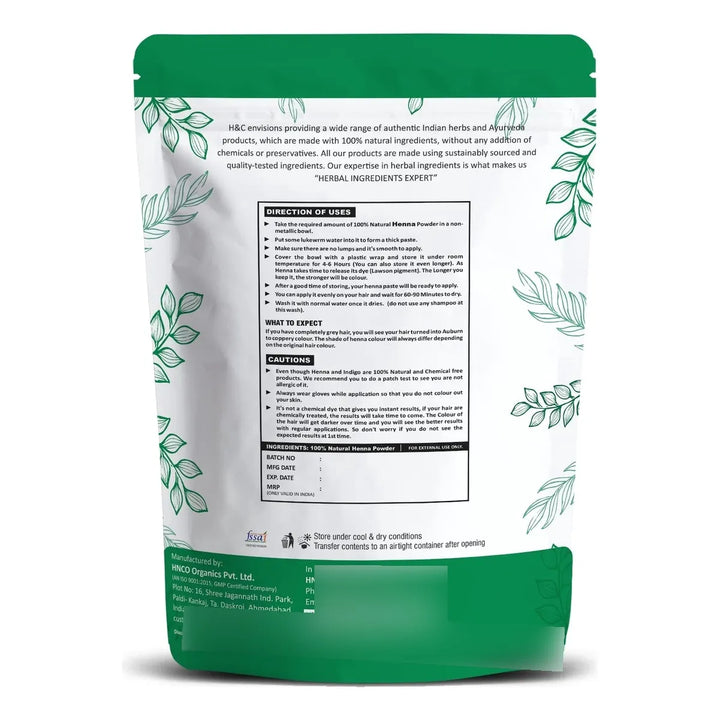 Polvo De Henna Orgánico Triple Tamizado 1kg Color Natural Cabello Sin ...