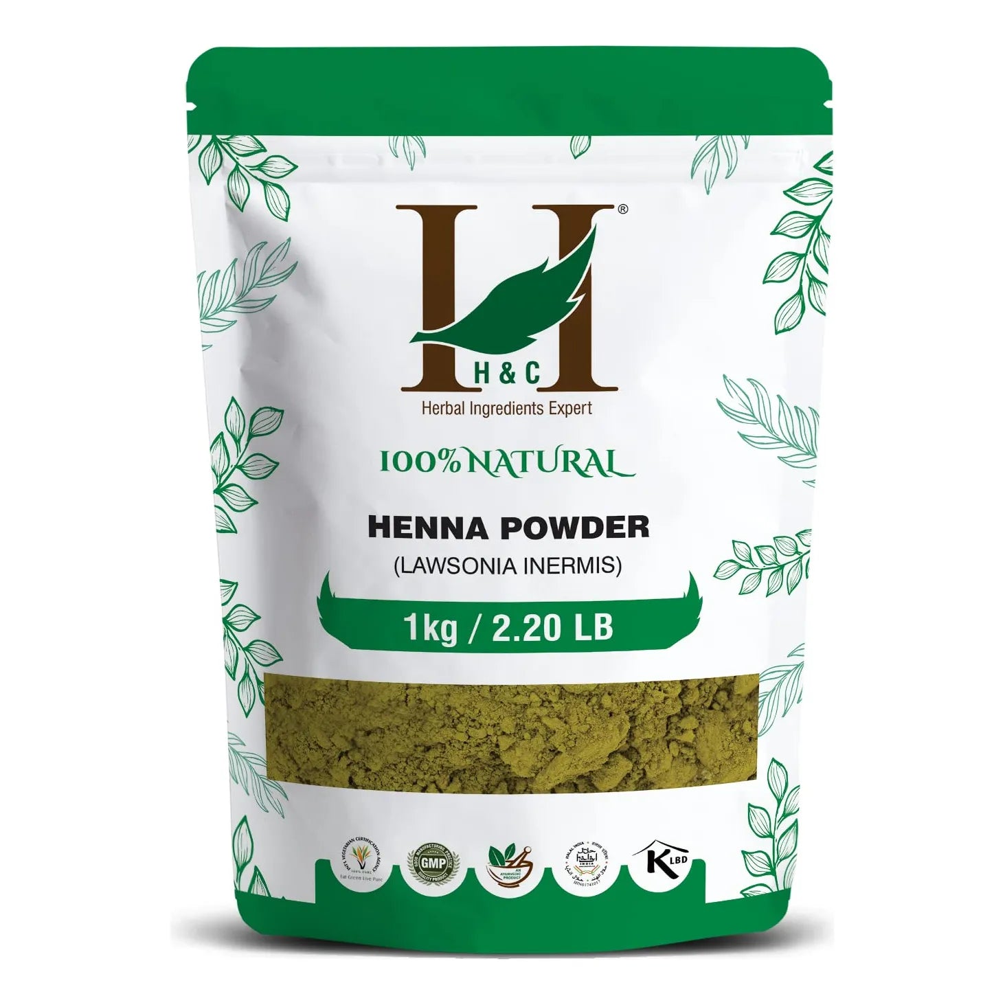 Polvo De Henna Orgánico Triple Tamizado 1kg Color Natural Cabello Sin ...