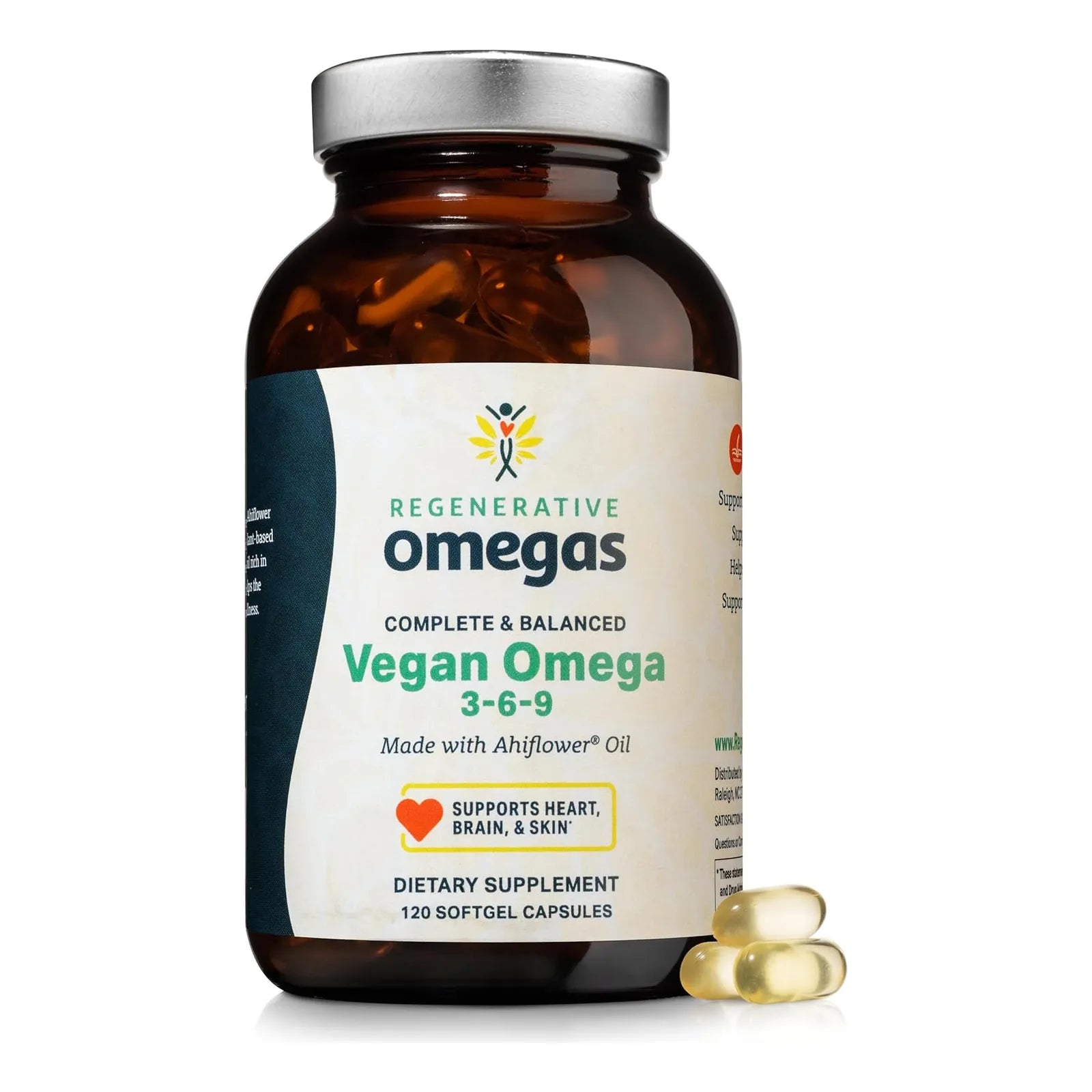 Aceite De Ahiflower Capsulas Blandas Omega 3 6 9 Vegano 120 Unidades ...