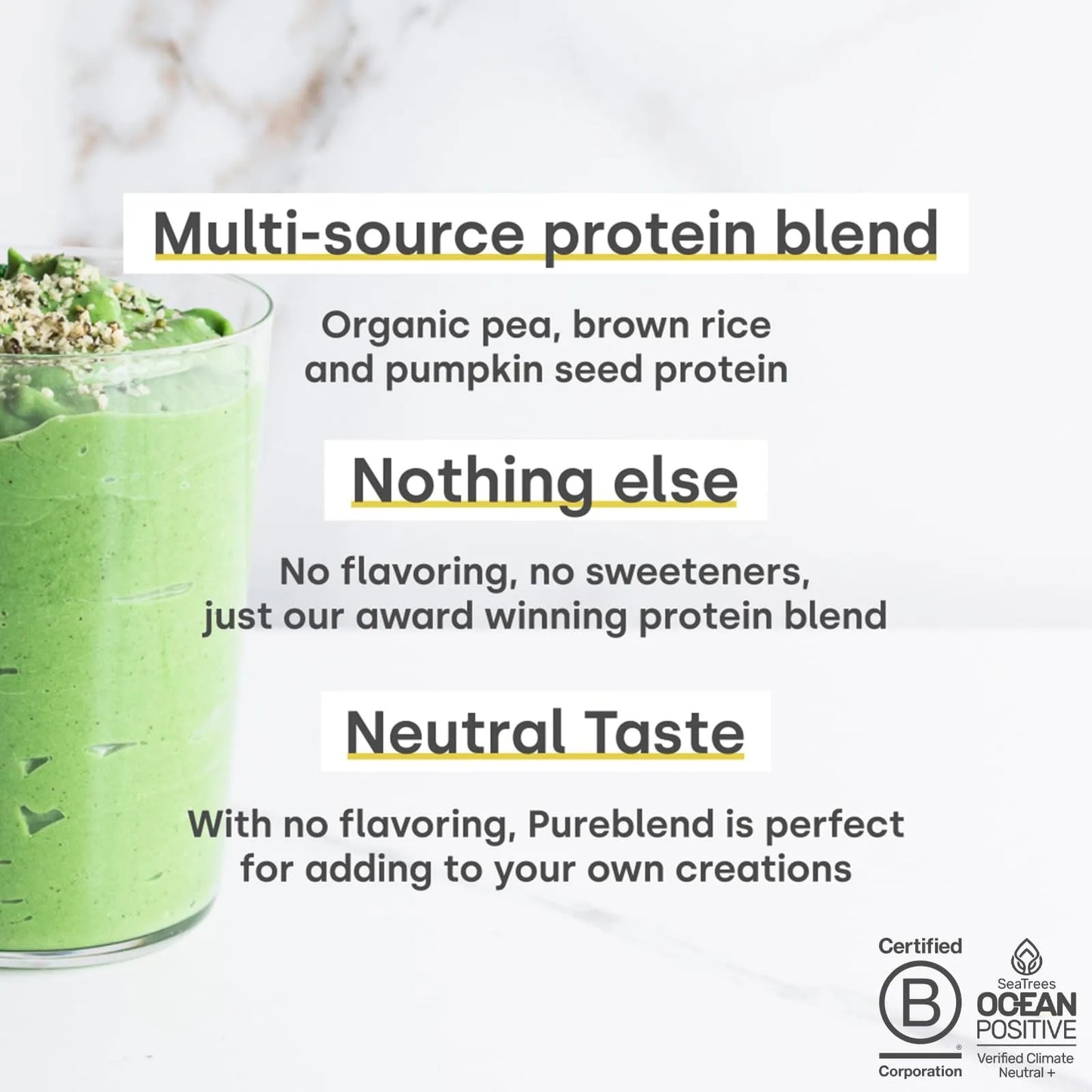 Pureblend Protein Proteína Vegana En Polvo Aminoácidos Esenciales Sin ...