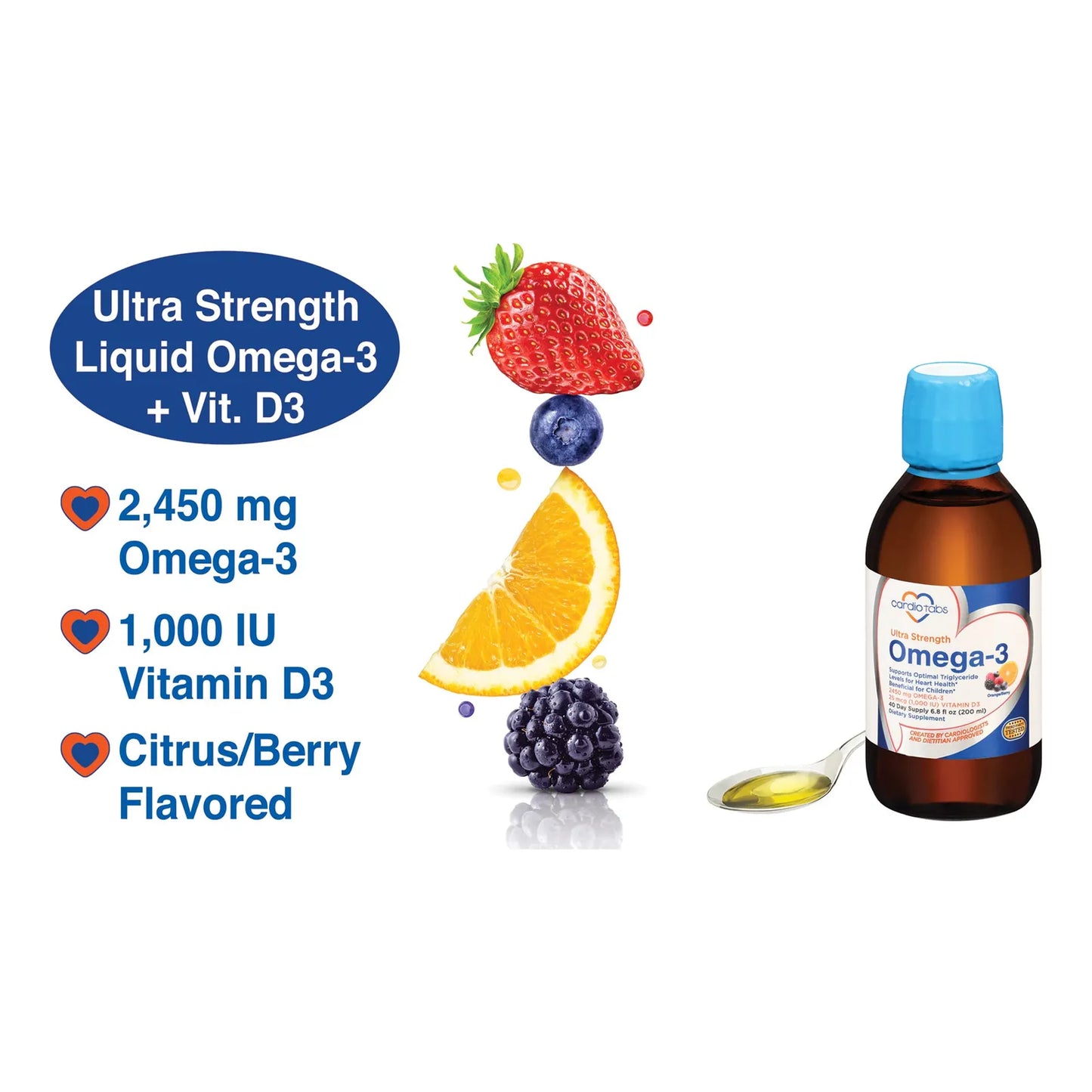 Omega 3 Liquido Ultra Fuerte Con Vitamina D3 4500 Mg Aceite Pescado ...